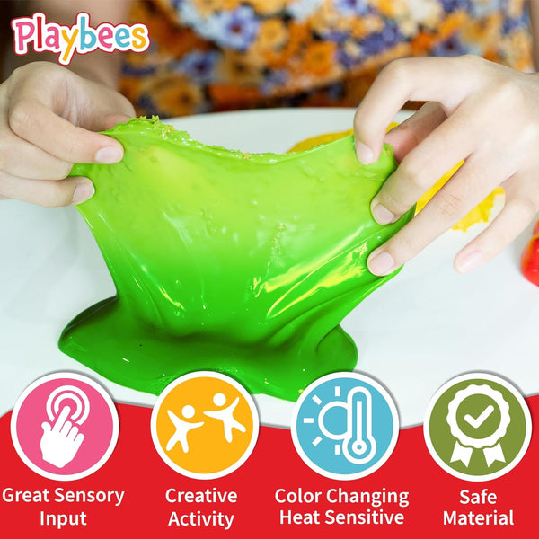Color Changing Fudge Putty 4-Pack - Heat Sensitive Slime - 2 Oz per Co ...